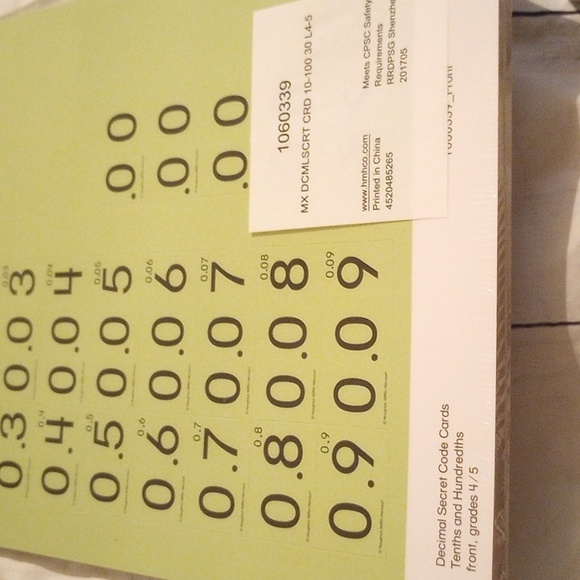 Toys | Decimal Secret Code Cards | Poshmark